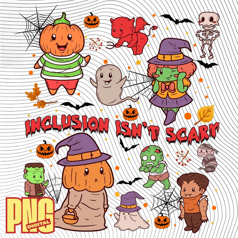 Inclusion Isn't Scary Halloween SVG PNG Files, SLP Halloween Png ...