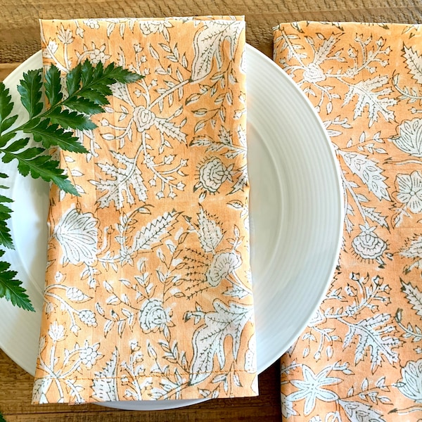 Block Print Napkins - Etsy