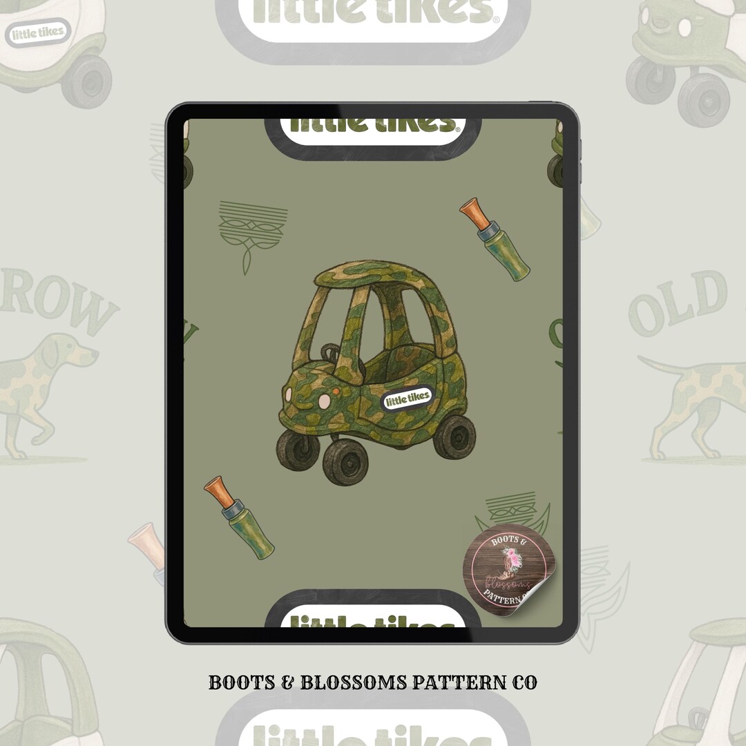 Duck Duck Coupe Seamless Patchwork Pattern - Camo Cozy Coupe Patchwork ...