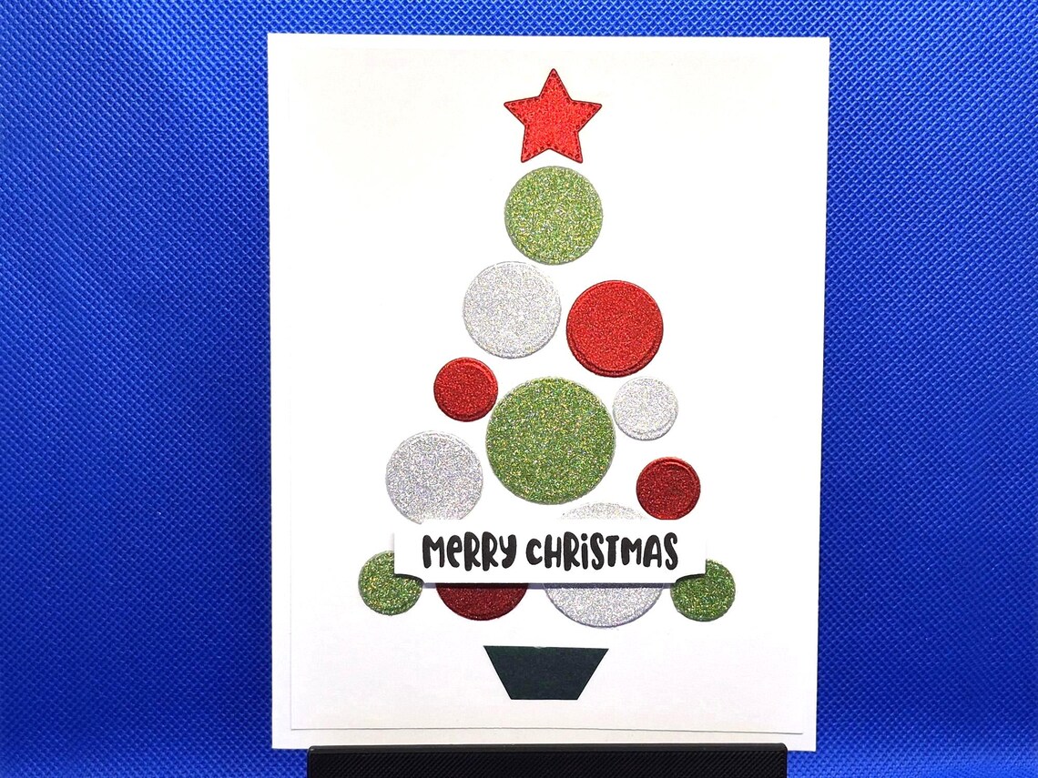 Handmade Simple Christmas Tree Card: Minimalist - Etsy