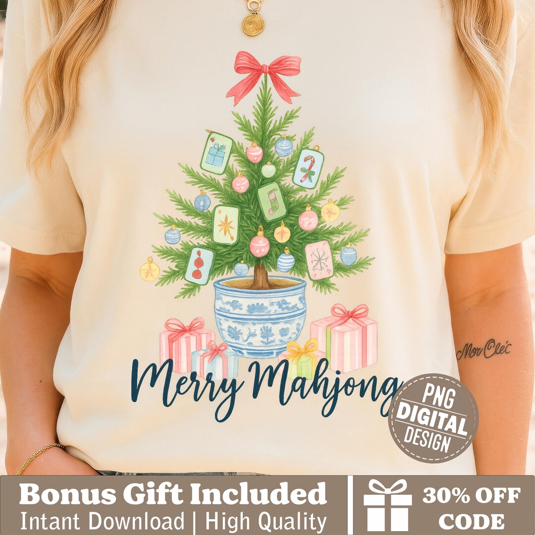 Merry Mahjong Png, Christmas Tree With Mahjong Tile Ornaments, Cute ...