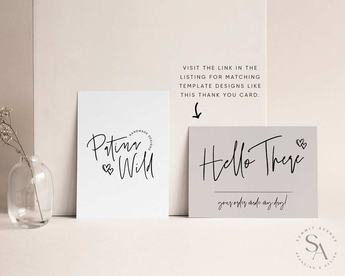 Modern Heart Logo Design Instant Download DIY Minimal Heart - Etsy