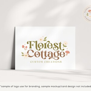 Cottagecore Logo Design Canva Template, DIY Editable Logo Template ...