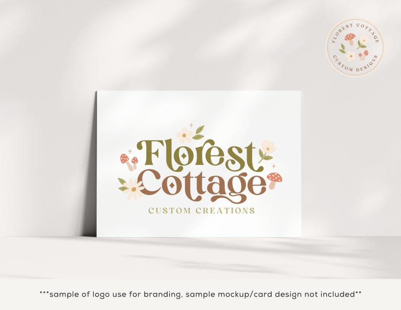 Cottagecore Logo Design Canva Template, DIY Editable Logo Template ...