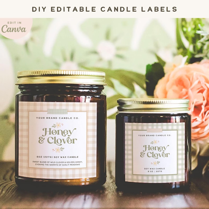 Cottagecore Candle Label - Etsy