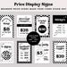 Retro DIY Printable Price Signs Canva Template, Editable Pop-up Shop ...