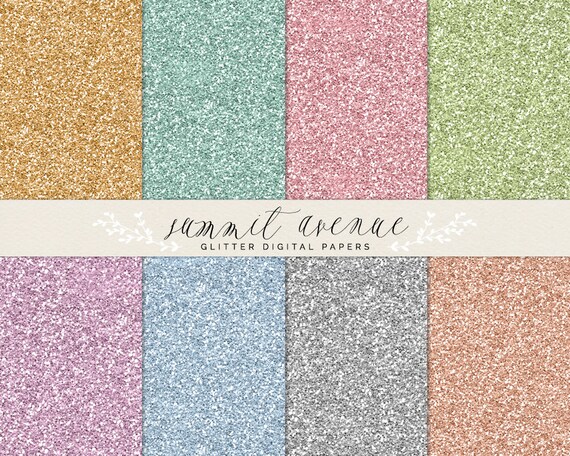 Glitter Digital Scrapbook Digital Paper Pack Patterns for - Etsy