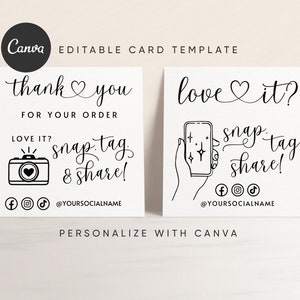 Editable Modern Snap and Share Card Template, Minimalist Social Media ...