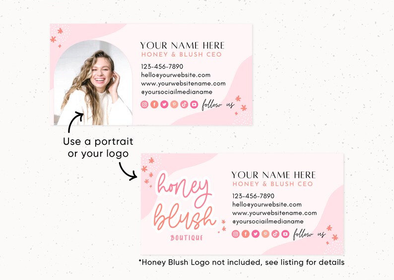 Pink Peach Email Signature Template Canva Gmail Outlook - Etsy