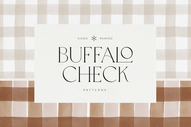 Hand Painted Buffalo Check Patterns Watercolor Buffalo Check - Etsy