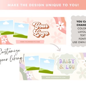 Editable Facebook Covers, Boho Rainbow Facebook Page Banners, Retro ...