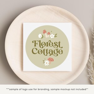 Cottagecore Logo Design Canva Template, DIY Editable Logo Template ...