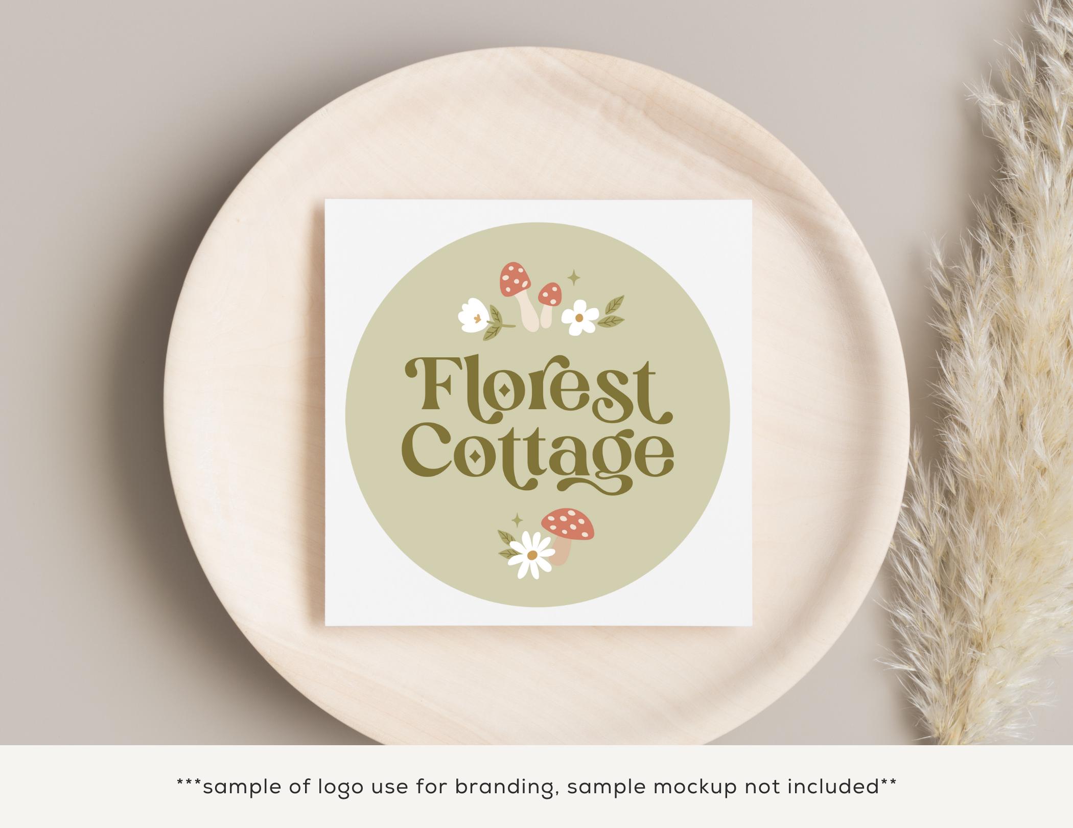 Cottagecore Logo Design Canva Template, DIY Editable Logo Template ...