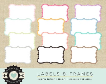 Digital Frames & LABELS Digital Clip Art for Photography | Etsy