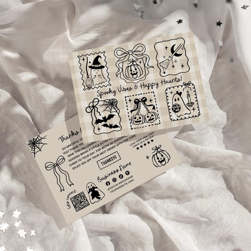 Spooky Thank You Cards - Etsy