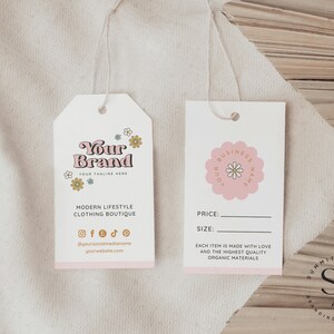 Retro Small Business Hang Tag - Boutique Clothing Tag Template - Modern ...