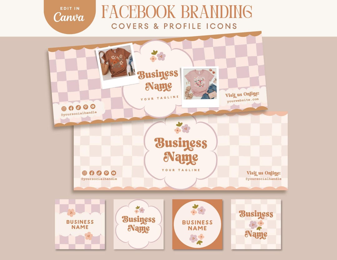 Editable Cottagecore Facebook Cover Canva Template, Facebook Page ...
