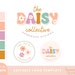 Editable Boho Daisy Logo Design Instant Download DIY Retro - Etsy