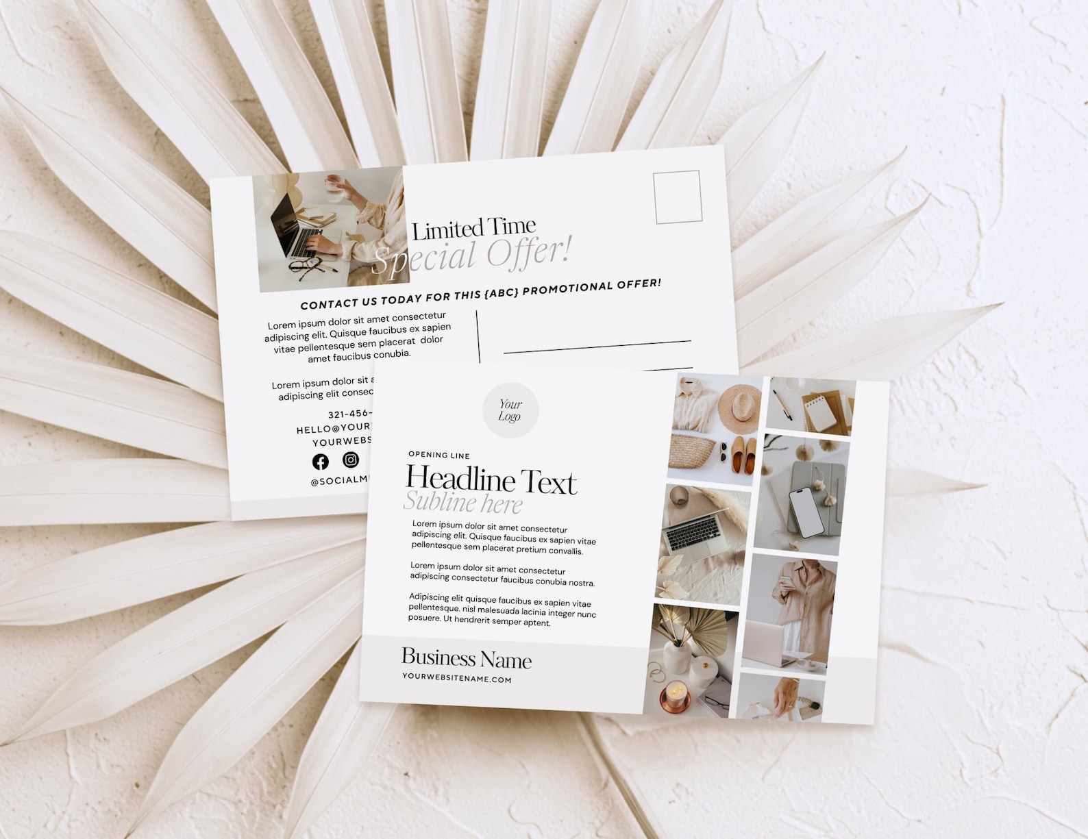 Wholesale Post Card Direct Mail Canva Template, Small Business Modern ...