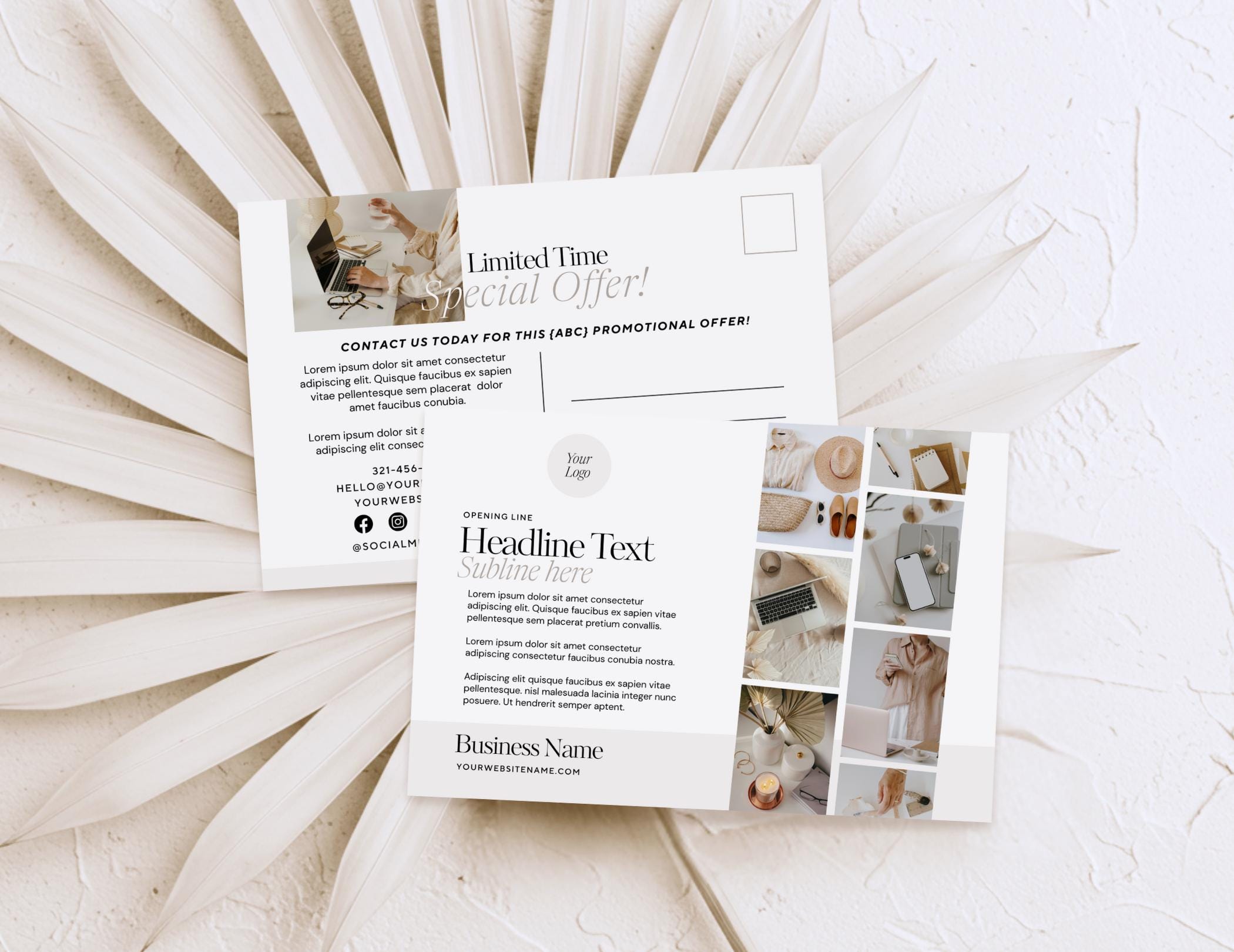 Wholesale Post Card Direct Mail Canva Template, Small Business Modern ...