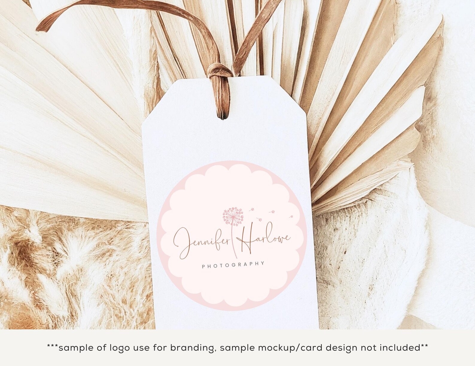 DIY Elegant Script Dandelion Logo Design Instant Download, Premade ...