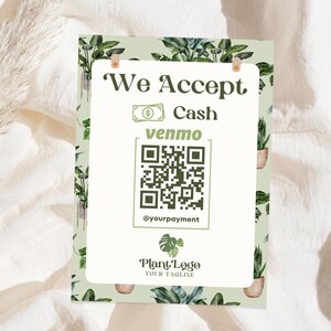 Editable Plant Sale Signs, Printable Payment Sign, Social Media Poster ...