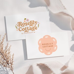 Cottagecore Logo Design, Earthy Editable Canva Logo Template, Boho Logo ...