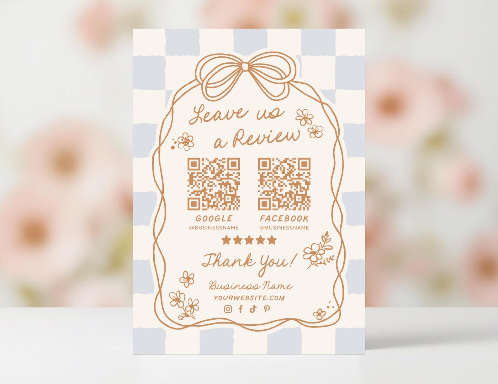 Ask for Review QR Code Sign Template Canva, Facebook Review, Google ...