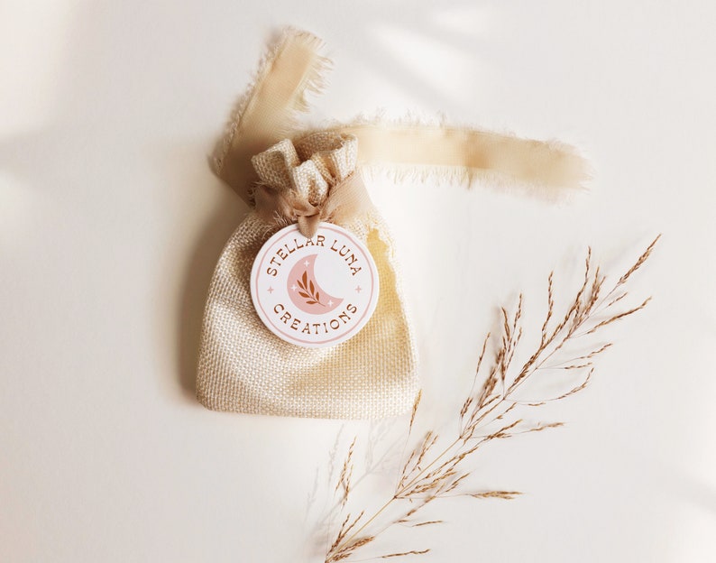 DIY Retro Groovy MOON Logo Design Instant Download Premade - Etsy