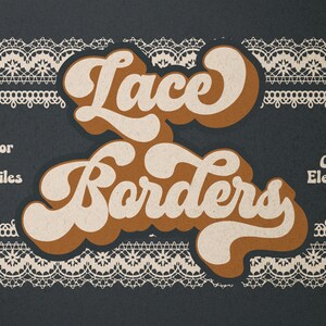Fancy Digital Lace Borders Designs, Canva Elements, Lace SVG Cut Files ...