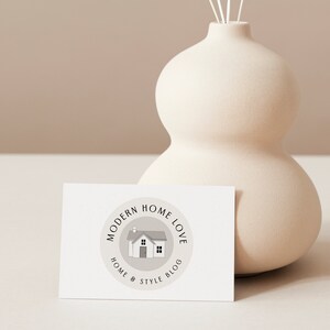 DIY Modern Home Logo Design Instant Download, Premade House Logo ...