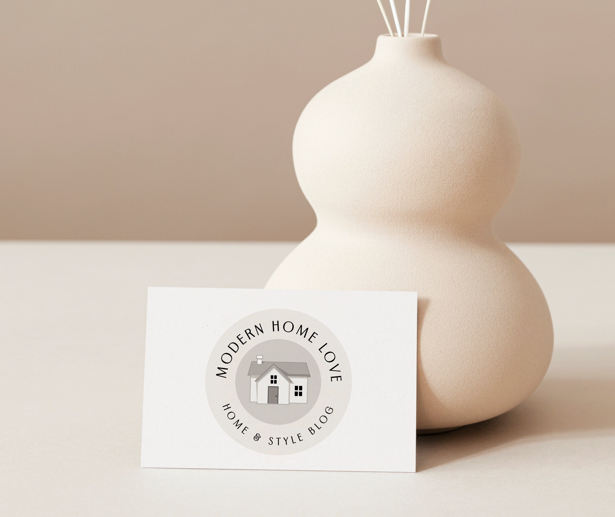 DIY Modern Home Logo design Instant Download Premade House | Etsy