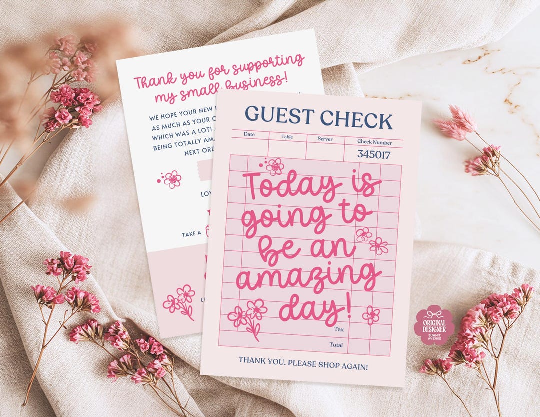 Trendy Thank You Card Pretty Floral Editable Customer Thank You ...