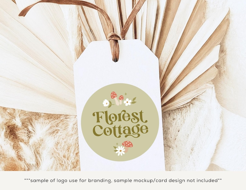 Cottagecore Logo Design Canva Template, DIY Editable Logo Template ...