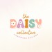 Editable Boho Daisy Logo Design Instant Download DIY Retro - Etsy