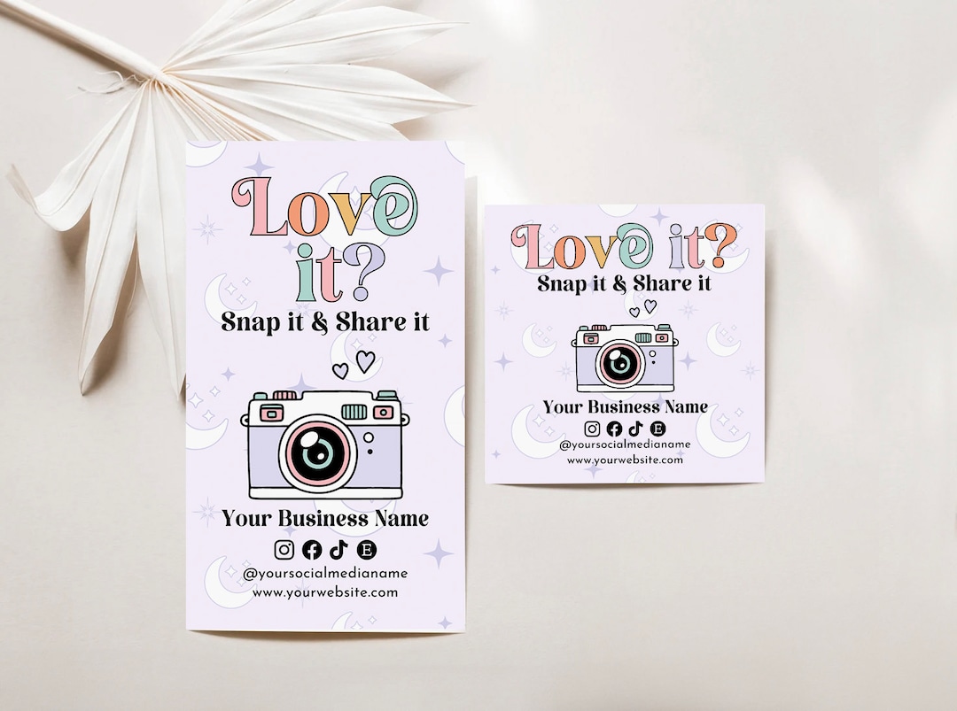 Colorful Moon Snap and Share Card Template, Retro Social Media Card ...