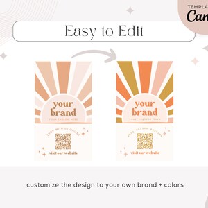 Sunshine Editable Price Tag Canva Template, Product Tags, Retro Product ...