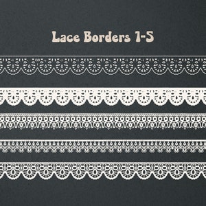 Fancy Digital Lace Borders Designs, Canva Elements, Lace SVG Cut Files ...