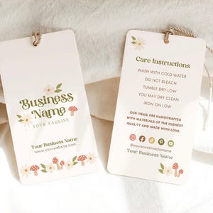 Cottagecore Editable Price Tag Canva Template, Printable Care ...