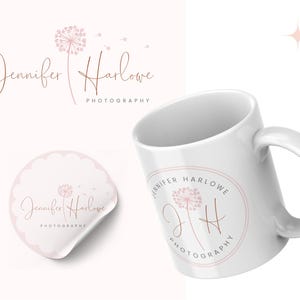 DIY Elegant Script Dandelion Logo Design Instant Download, Premade ...