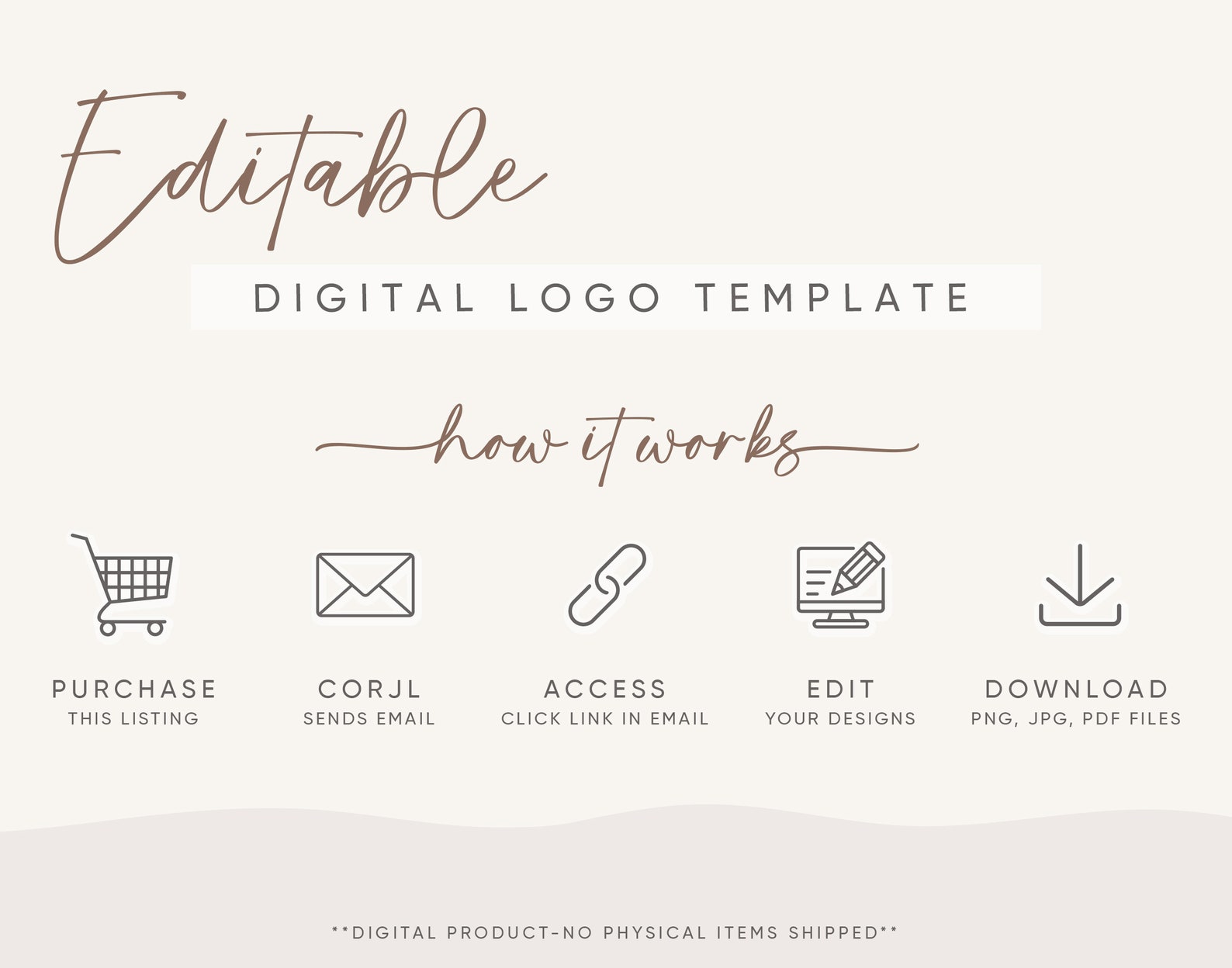 DIY Retro Groovy MOON Logo Design Instant Download Premade - Etsy