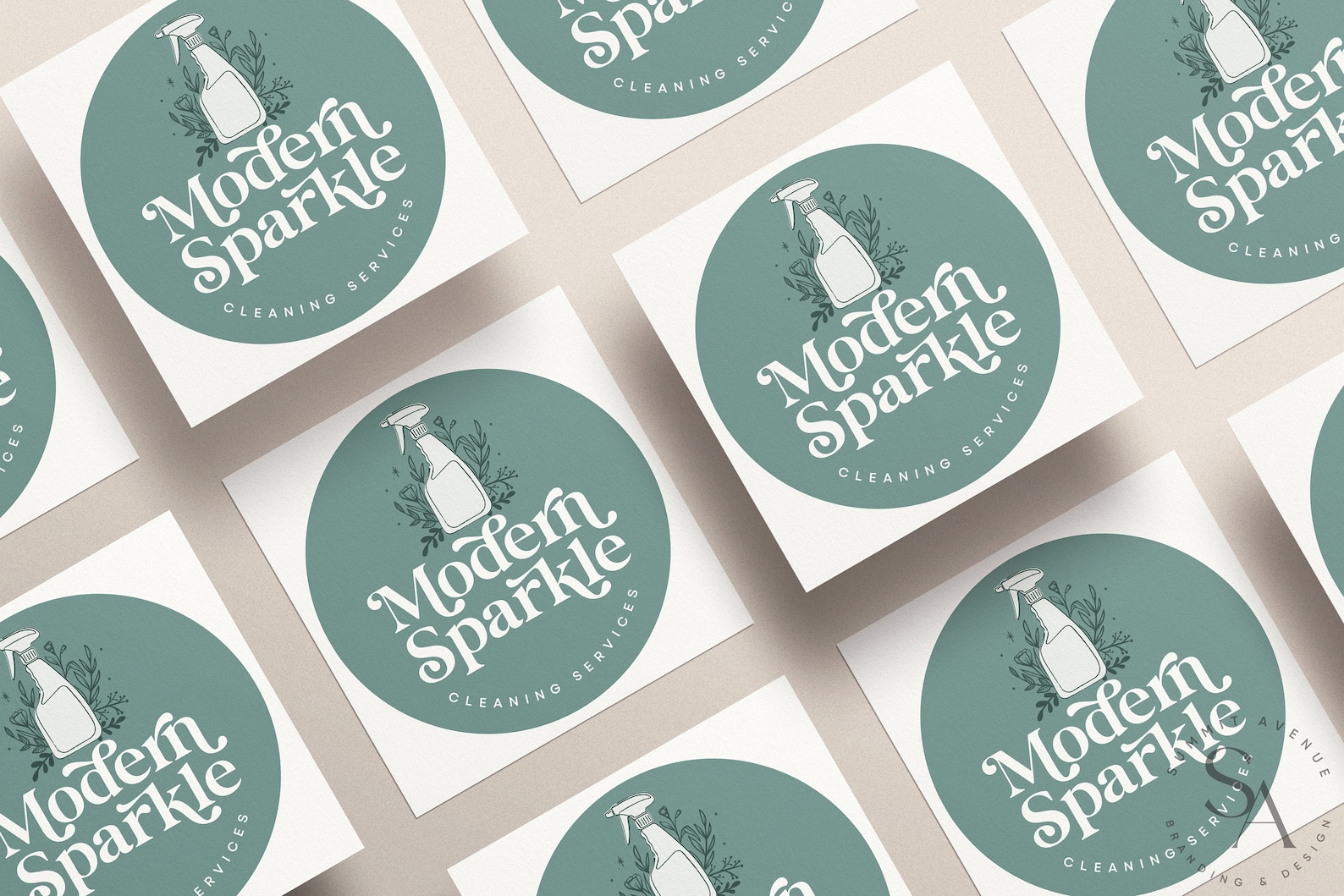 Editable Sparkle Cleaning Logo Design Canva Template, DIY Editable ...