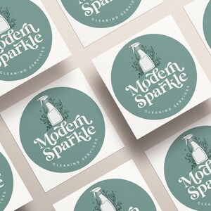 Editable Sparkle Cleaning Logo Design Canva Template, DIY Editable ...