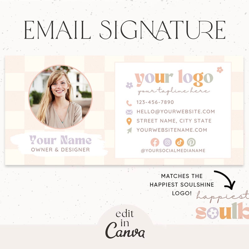 Flower Signature Template - Etsy