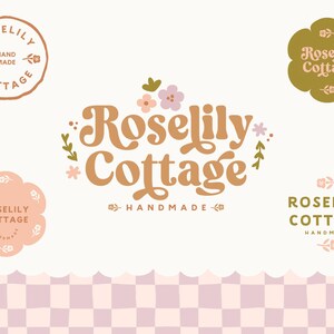 Cottagecore Logo Design, Earthy Editable Canva Logo Template, Boho Logo ...