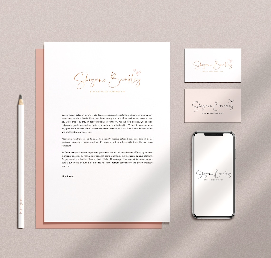 Heart Signature Logo design Instant Download DIY Premade | Etsy