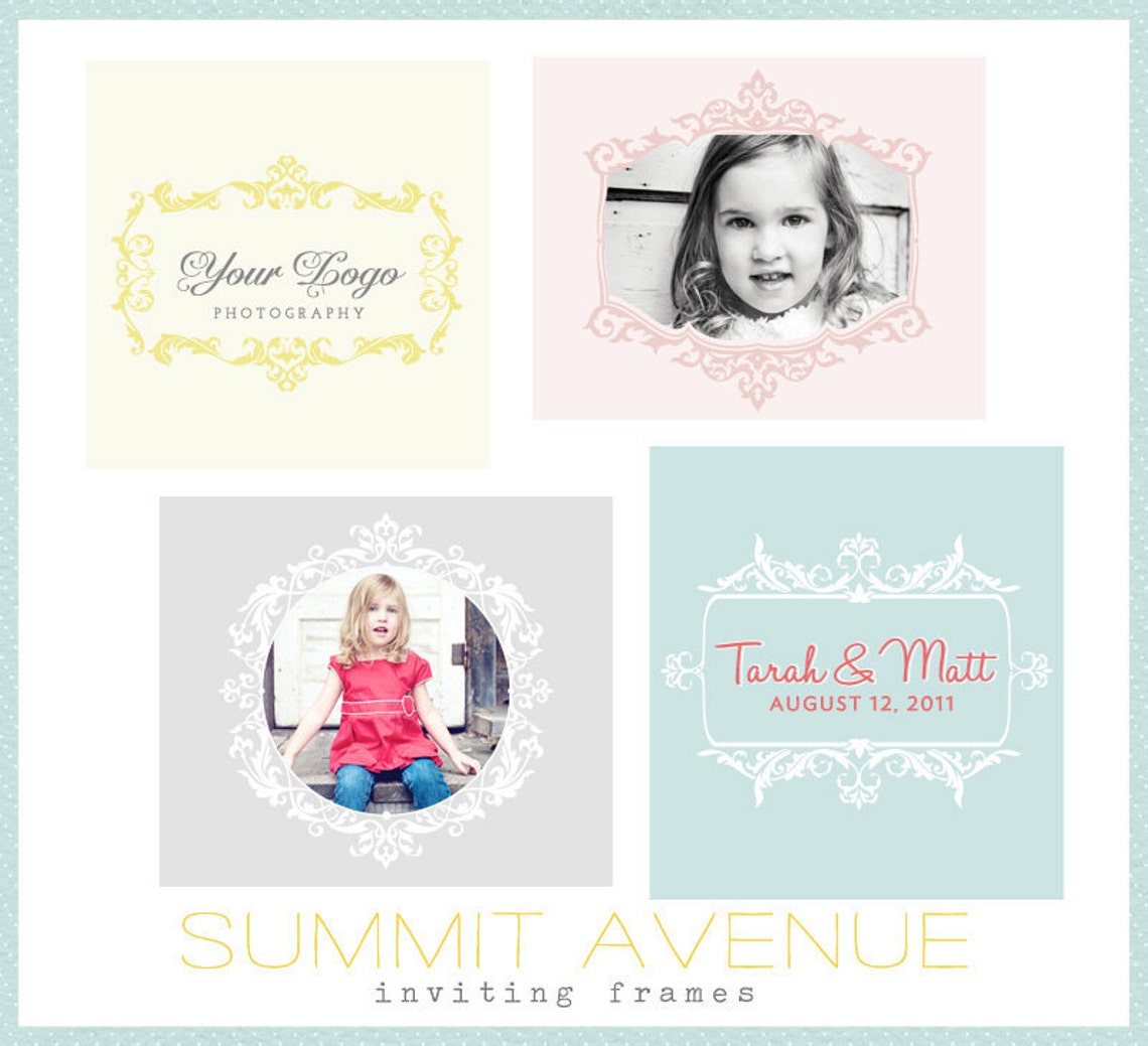 CLIP ART Set of 18 Designer Frames Personal & Commercial Use | Etsy