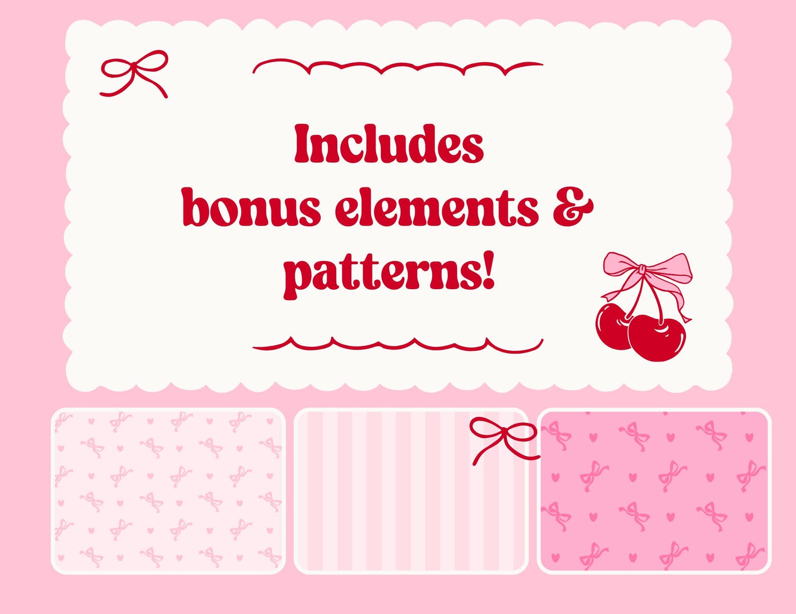 Coquette Aesthetic Logo Design Template, Bow and Cherries Retro Logo ...