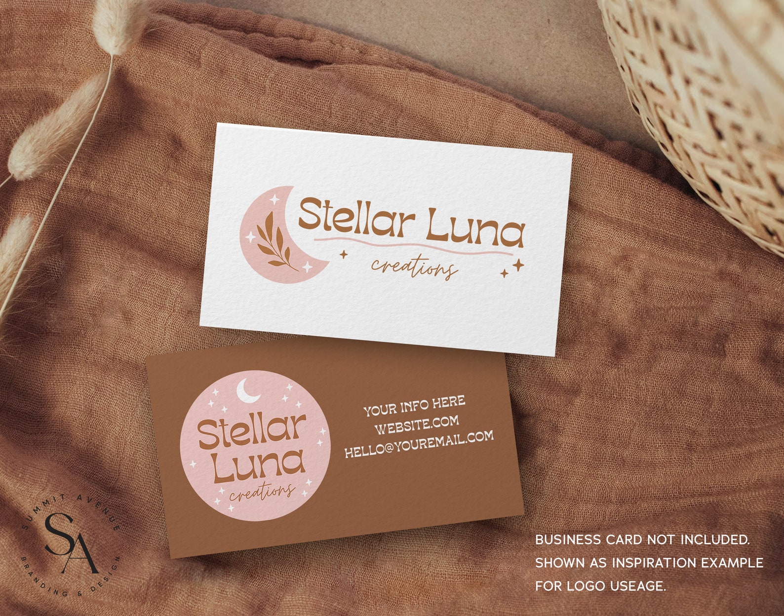 DIY Retro Groovy MOON Logo Design Instant Download Premade - Etsy