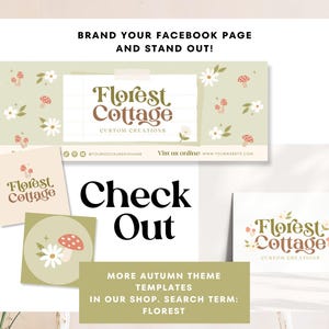 Editable Facebook Kit, Cottagecore Flowers Facebook Page Banners ...